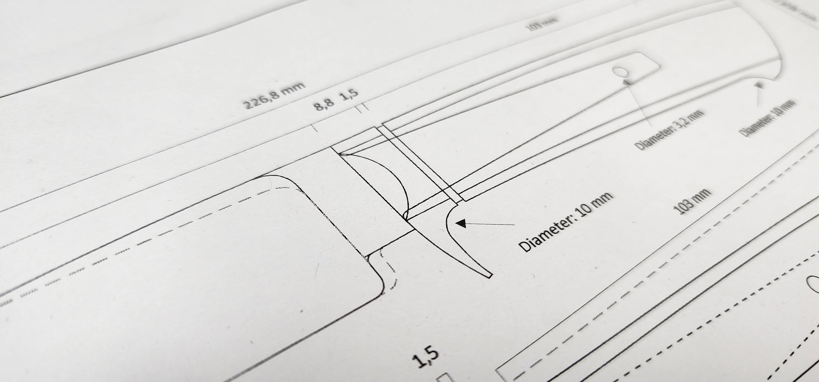 Hidden Tang Hunting Knife Template – Black Dragon Forge