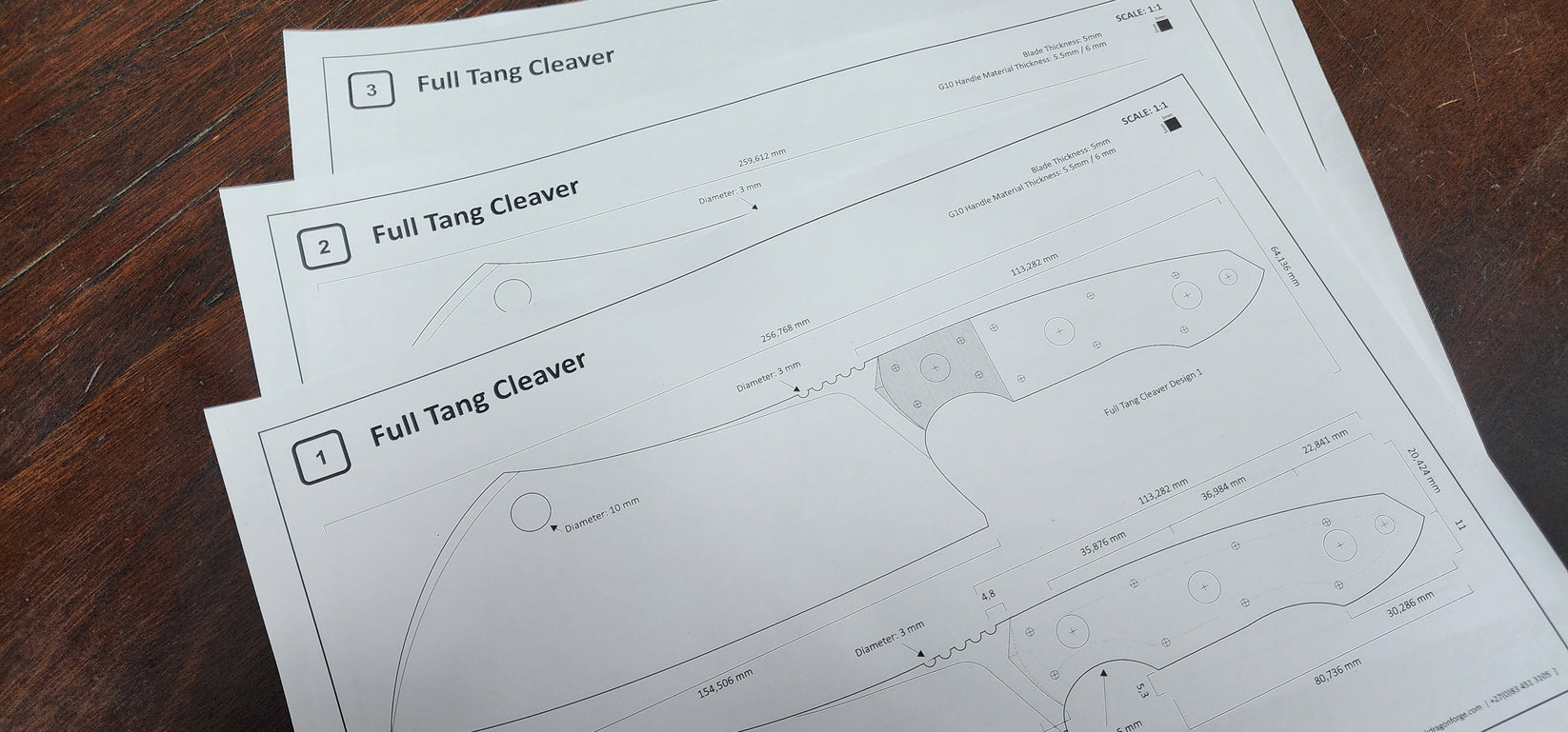 Full Tang Cleaver Designs – Black Dragon Forge