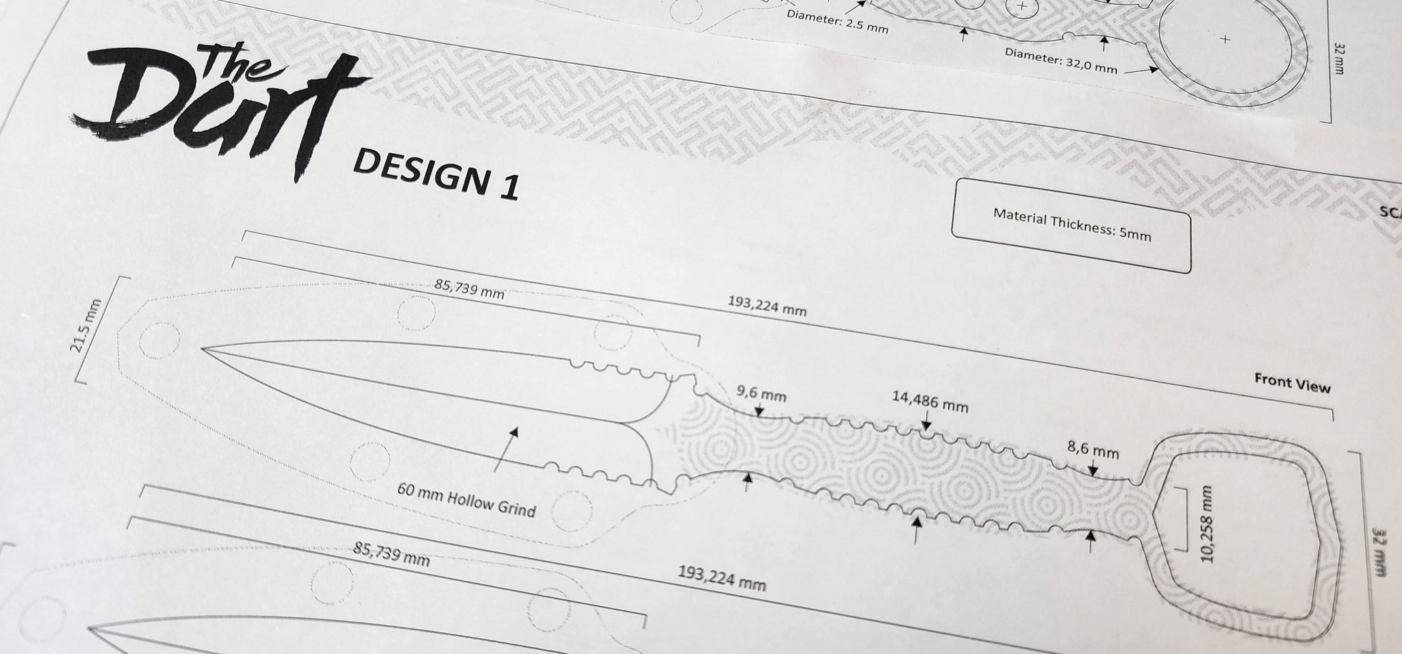The DART EDC Knife Design Template – Black Dragon Forge