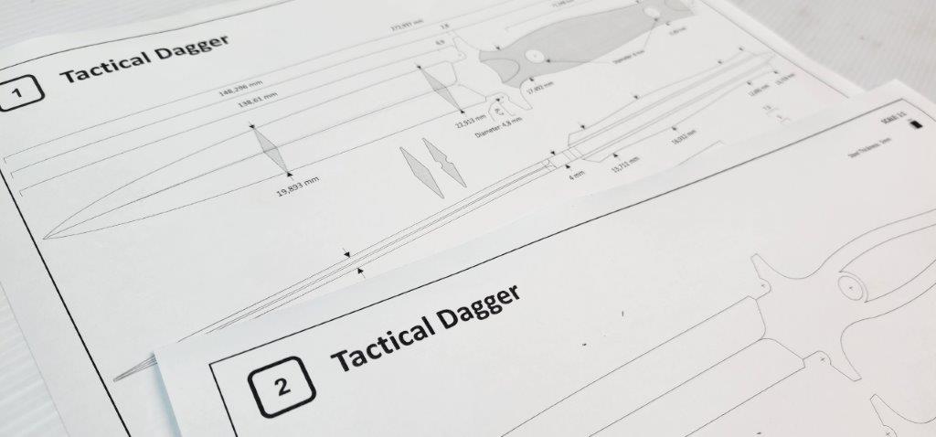 Tactical Dagger Template – Black Dragon Forge