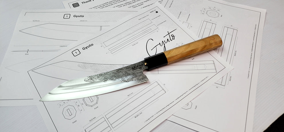 Gyuto Chef's Knife Templates – Black Dragon Forge