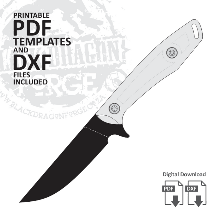 Full Tang Knife Designs / Blueprints – Black Dragon Forge