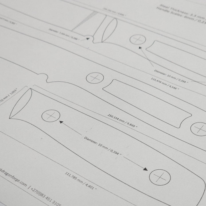 Full Tang Knife Designs / Blueprints – Black Dragon Forge