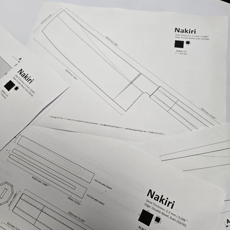 Nakiri Design Template – Black Dragon Forge
